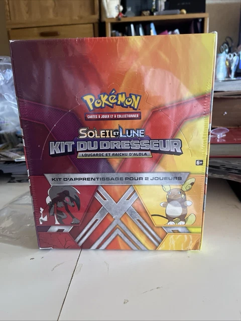 POKÉMON SOLEIL ET Lune Display de 8 Kit du dresseur Lougaroc Raichu d ...