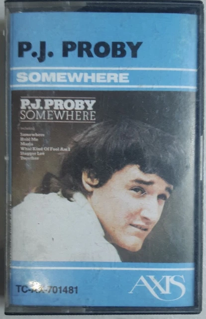 P. J. PROBY Somewhere Cassette Tape Features Somewhere From-Hold Me ...