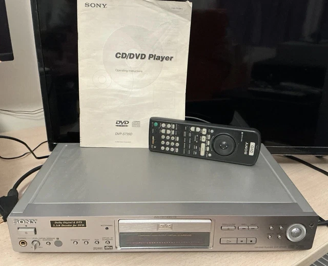 SONY DVP-S735D DVD CD VCD Player DTS Dolby 5.1 inc. original remote £26 ...