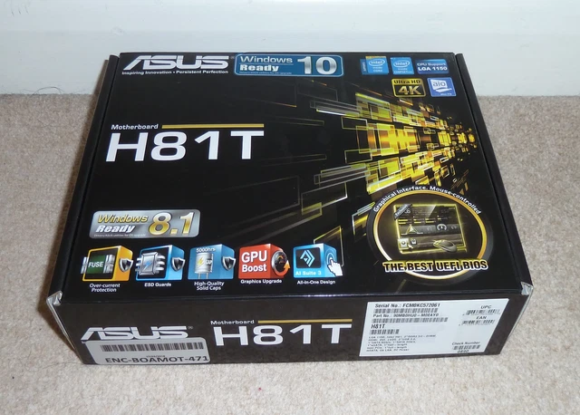ASUS H81T THIN Mini ITX Motherboard Intel Socket 1150 USB3 HDMI mSATA ...