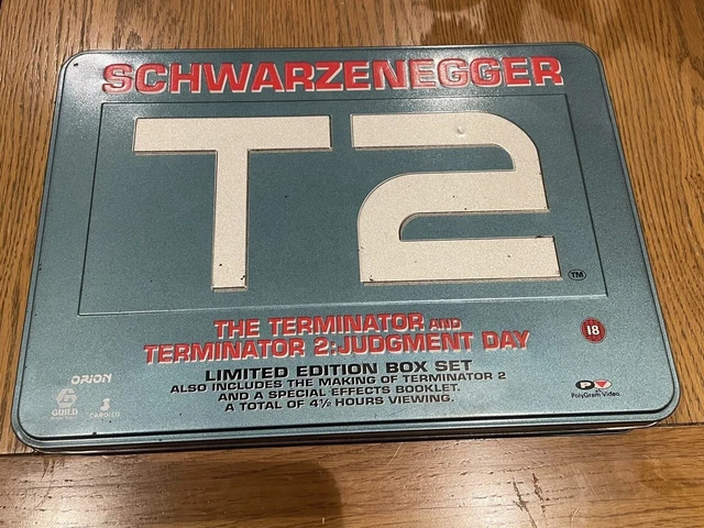 TERMINATOR T2 SPECIAL Judgement Day Metal Box Set T1 & T2 VHS Tapes ...