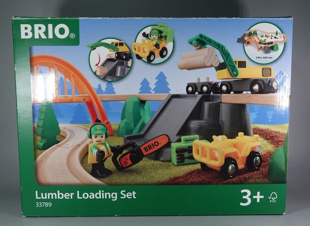 BRIO 33789 LUMBER LOADING SET for Thomas and Friends etc Wooden Railway ...