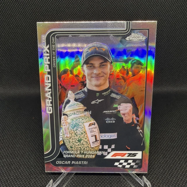 TOPPS 2025 F1 Chrome 75 Oscar Piastri Driver Of The Day Refractor #134 ...