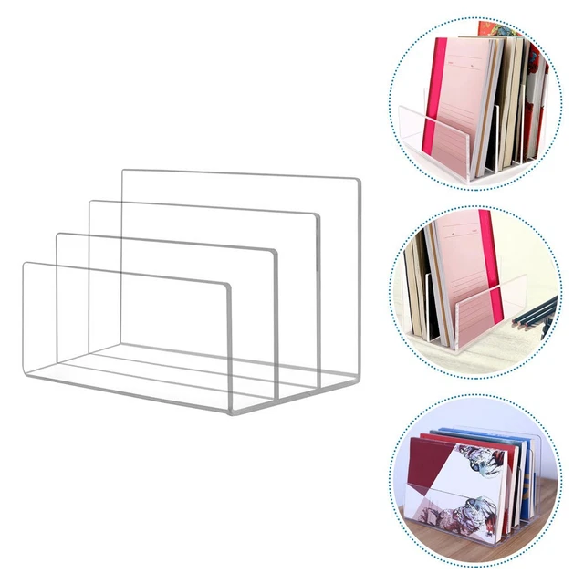 MULTIPURPOSE BOOK DISPLAY Stand Multi-grid Files Holder Acrylic ...