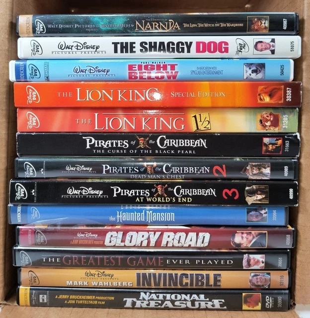 DISNEY DVD LOT (13) Lion King Pirates of The Caribbean Haunted Mansion ...