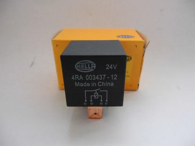 HELLA 4RA003437-121 ARBEITSSTROMRELAIS Relais 24V Shunt Relay bypass ...
