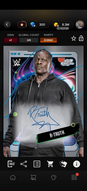 TOPPS WWE SLAM *DIGITAL* - Cosmic Chrome Signature - R-Truth £2.63 ...