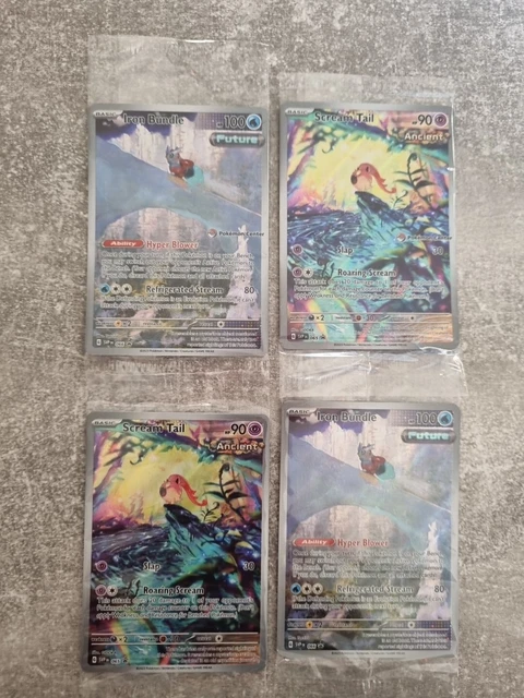 POKÉMON PARADOX RIFT Pokémon Centre Etb Promo Cards X4 Pack Fresh EUR 1 ...