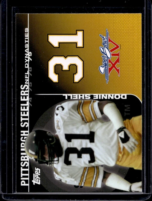 2008 TOPPS DONNIE Shell NFL Dynasties Tribute #DYN-DSH - Pittsburgh ...