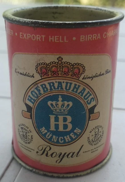 RARE VINTAGE OLD BUBBLE GUM TIN CAN HOFBRAUHAUS BEER ADVERTISING ...