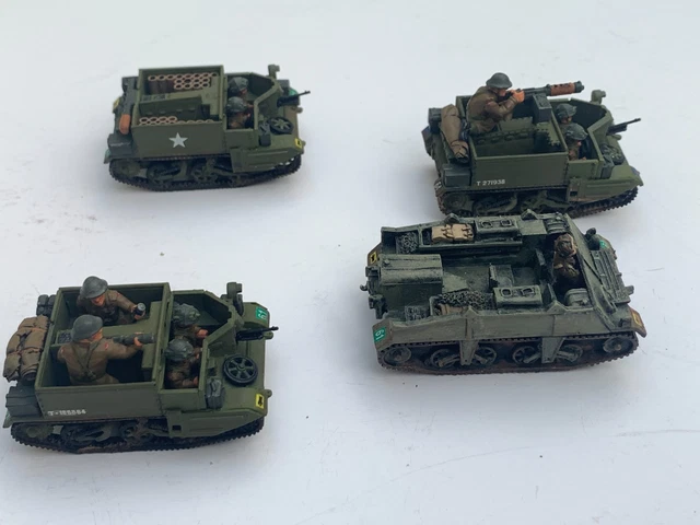 1/72 SCALE PLASTIC Models 4 British WW2 Bren & Loyd Carriers Painted ...
