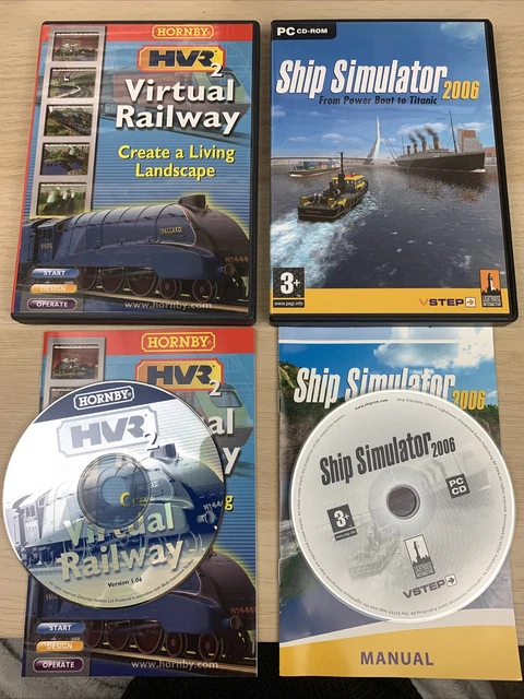 VINTAGE PC GAMES Bundle Joblot Hornby Virtual Railway Ship Simulator ...