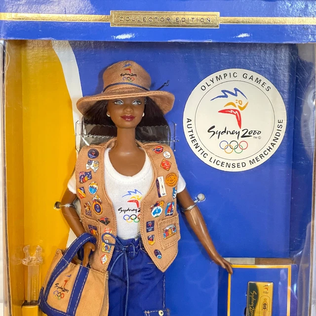 MATTEL 1999 BARBIE Doll Sydney 2000 Olympic Pin Collector Doll #26302 ...