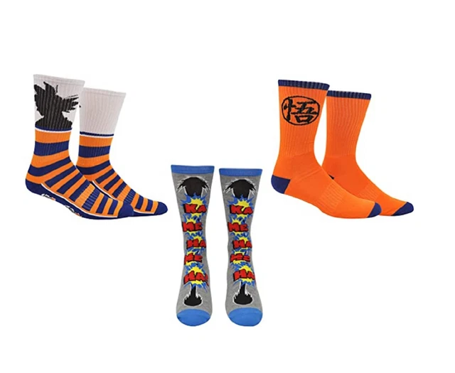 DRAGON BALL SUPER Goku Kame Kamehameha Anime 3 Paquet Chaussettes Crew ...