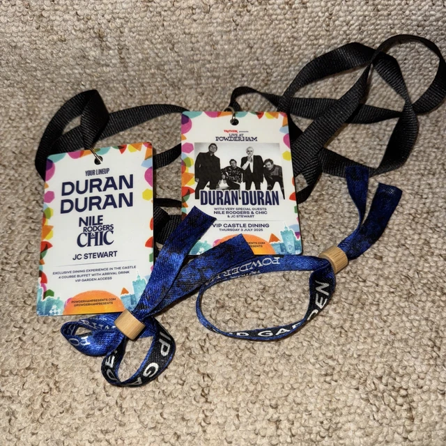 DURAN DURAN 2025 VIP Lanyard Nile Roger’s Chic Powderham Castle £5.45 ...