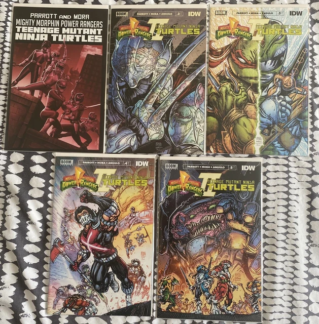 MIGHTY MORPHIN POWER Rangers Teenage Mutant Ninja Turtles II #1-5 ...