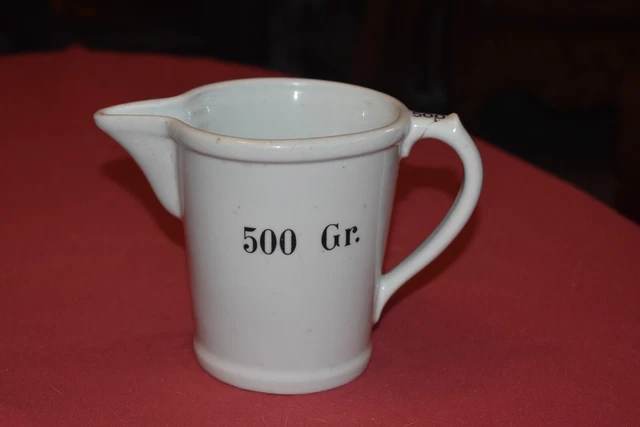 ANCIEN PICHET MESUREUR gradué 500g faience blanc EUR 15,00 - PicClick FR
