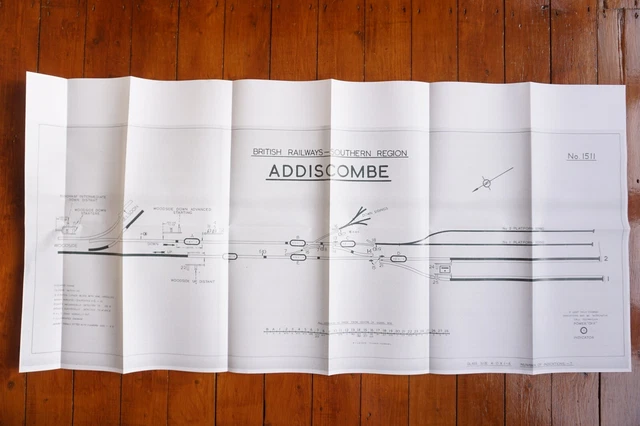 ADDISCOMBE SIGNALLING SIGNAL Box Sidings Railway Plan Diagram Southern ...