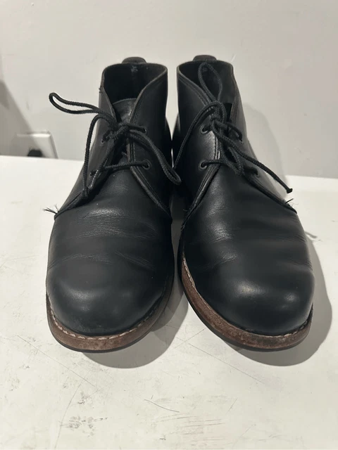 DANNER WILLIAMS CHUKKA BLACK GLACE LEATHER WORK Laced Up Ankle Boots Sz ...