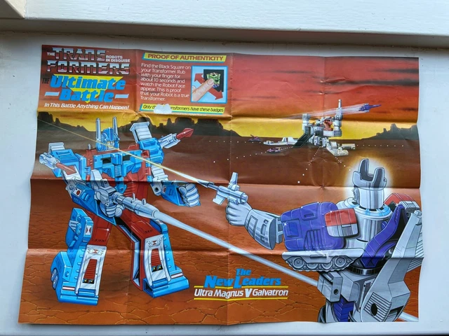 TRANSFORMERS G1 1985 vintage CATALOGUE poster checklist ultimate battle ...