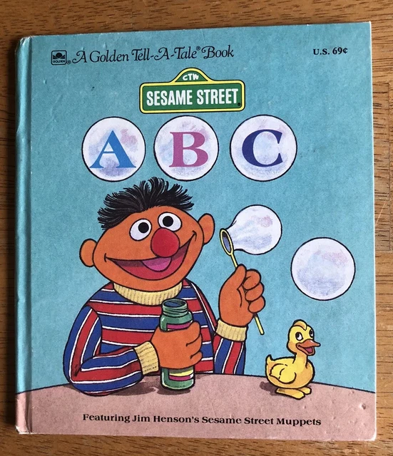 VINTAGE 1986 SESAME Street A B C ABC Golden Tell-A-Tale Book, Western ...