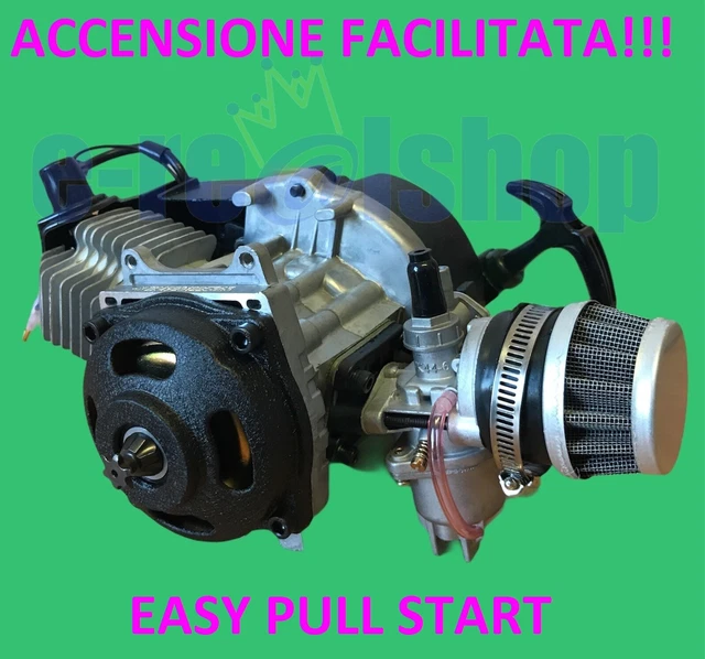 MOTORE MINIMOTO MINI moto cross quad 49 50 cc 2 tempi blocco motore ...