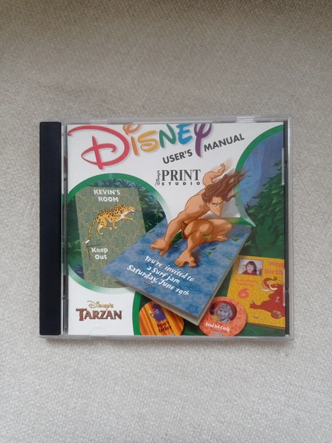 DISNEY'S TARZAN USERS Manual Print Studio PC CD ROM 1999 £10.07 ...