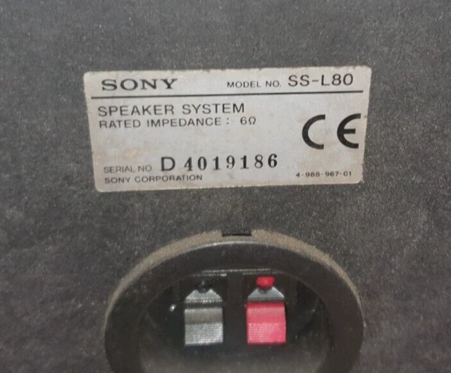 SONY SS-L80 BOOKSHELF Speakers System (6 Ohm) - Black. Great Sound £5.00 - PicClick UK