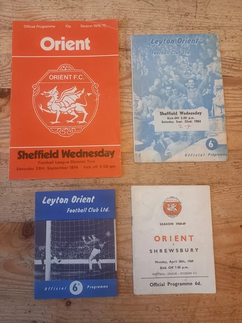 LEYTON ORIENT FC Vintage Football Programmes £3.95 - PicClick UK