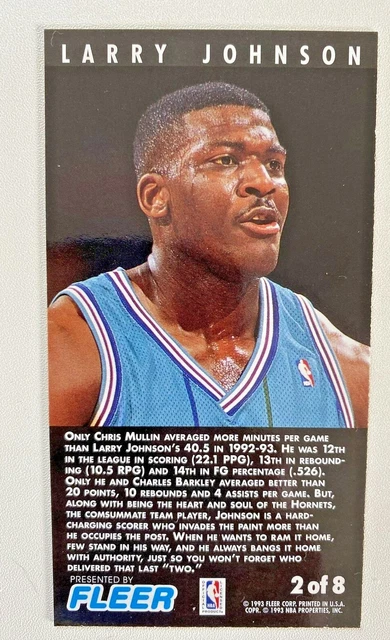 CARTE D'INSERTION LARRY Johnson 1993-94 NBA Jam Session "Slam Dunk ...