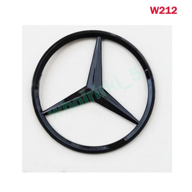STERN HECK ABZEICHEN Hinten Emblem Schwarz Glänz Für Mercedes Benz W212 ...
