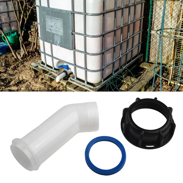 OUTDOOR WATER TANK Kit Drain Spout Duct Connector ABS Pcthread Nut Ring ...
