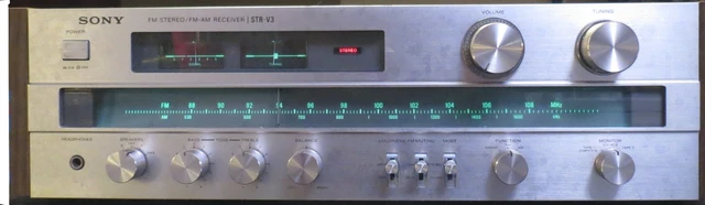 SONY STR-V3 STEREO Receiver AM FM Stereo Phono Tape Monitor (2) Japan ...