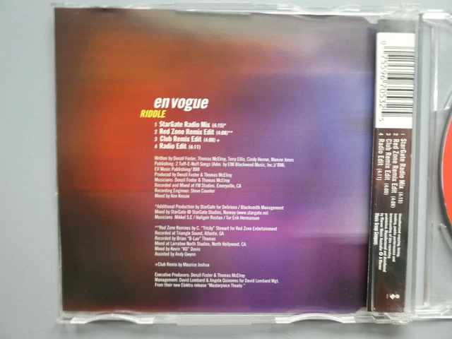 EN VOGUE RIDDLE 4 mix 2000 rare Australian CD single EUR 4,66 - PicClick IT