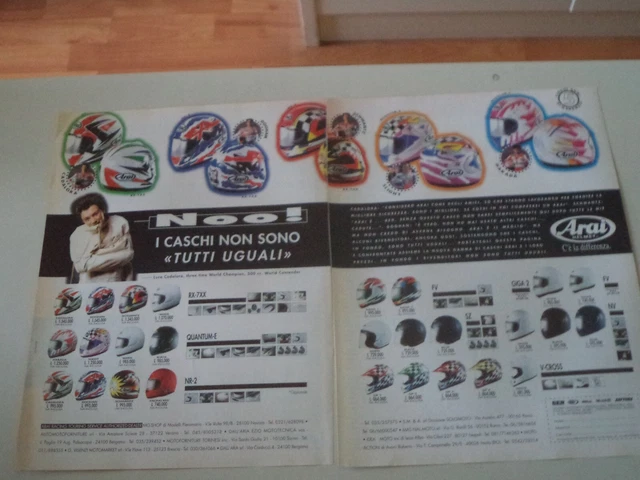 ADVERTISING PUBBLICITÀ 1996 CASCO HELMET ARAI RX-7XX/QUANTUM-E/NR-2/FV ...