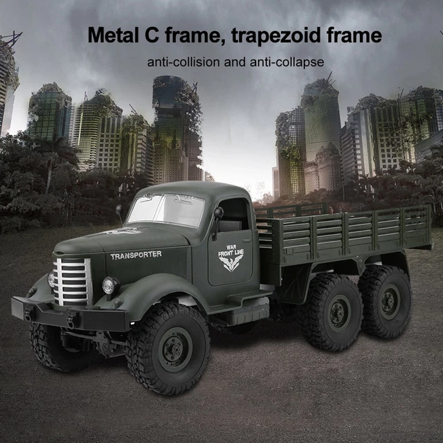 1/16 MODEL REMOTE Control Six Wheel Drive Military Truck RC Toy Car ...