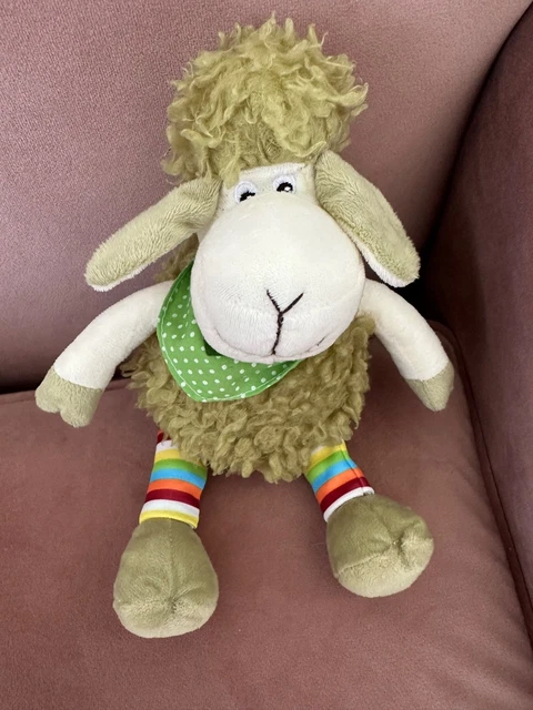 THE IRISH SOFT Toy Co Green Sheep 10" Soft Toy Plush Comforter Rainbow ...