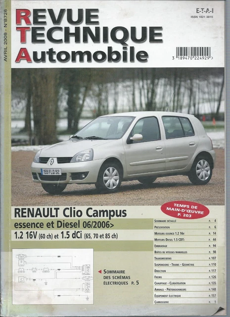 Clio 1 12 Essence Fiche Technique