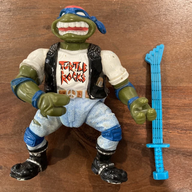 VINTAGE TEENAGE MUTANT Ninja Turtles TMNT Classic Rocker Leo Figure~Inc ...