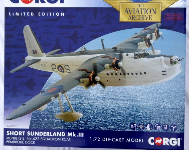 CORGI AVIATION ARCHIVE AA27502 1/72 scale Short Sunderland Mk.III ML788 ...