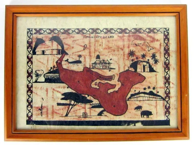 TONGATAPU TAPA TREE Bark Cloth Art Polynesian Painting Picture by Amini ...