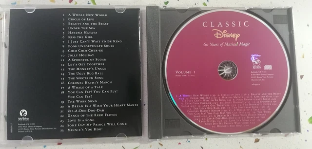 CLASSIC DISNEY VOLUME 1 Walt Disney CD A Whole New World Circle of Life ...