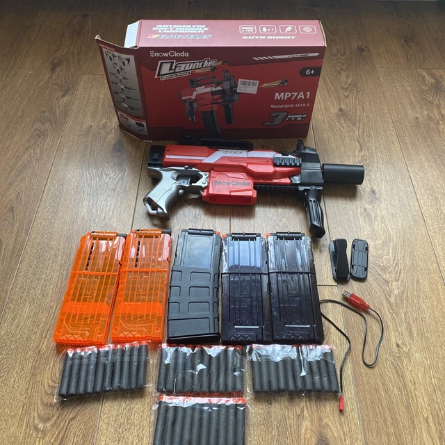 LAUNCHER QUICK SHOT Foam Dart Gun MP7A1 Nerf Compatible 4 Extra ...