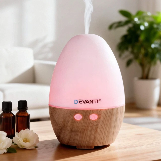 DEVANTI ULTRASONIC AROMA Diffuser Aromatherapy 130ml LED Lights Iron ...