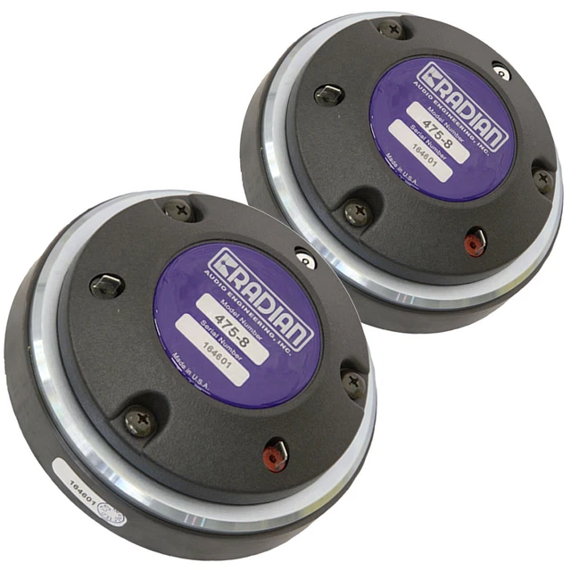 PAIR RADIAN 475PB High Frequency Compression Driver 1" 16 ohm Tweeter ...
