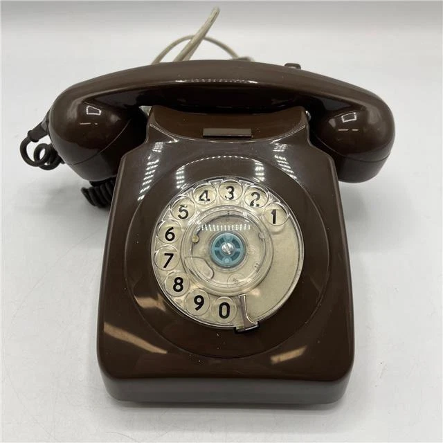 VINTAGE 1970'S BROWN Rotary Dial Telephone - BT Rented British Telecom ...