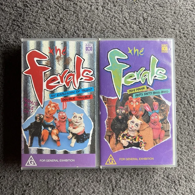 THE FERALS 2X VHS Tape Explosion Talent Double Trouble Most Mania ABC ...