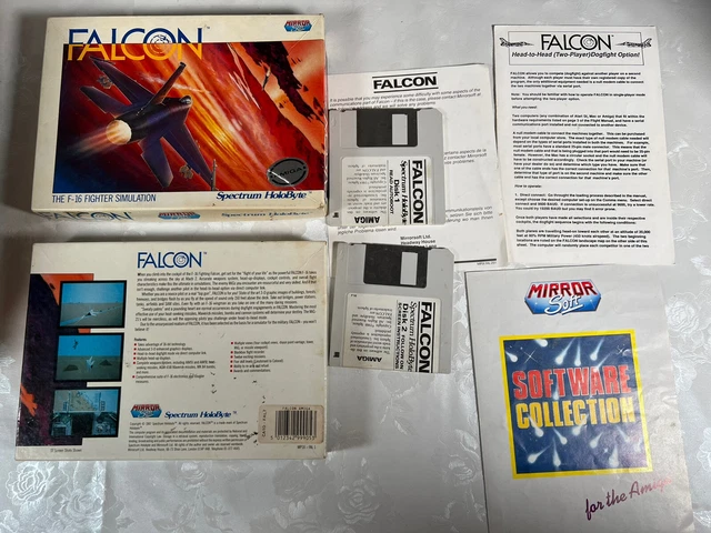 AMIGA FALCON F-16 Flight Sim Spectrum HoloByte Retro Game £9.99 ...