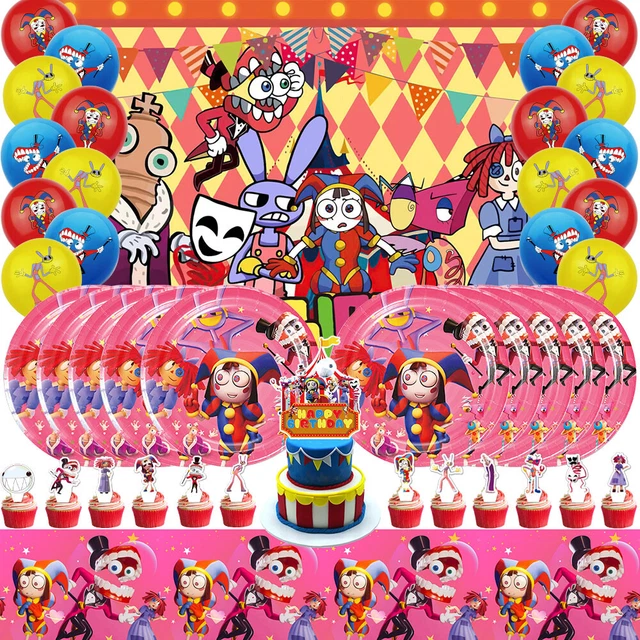 THE AMAZING DIGITAL Circus Party Supplies Plates Balloons Cake toppers ...