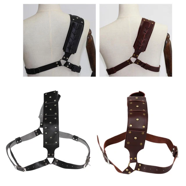 MEDIEVAL SWORD SHOULDER Scabbard Holder Rapier Costume Buckle Strap ...